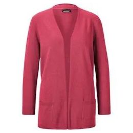 Strickjacke GOLDNER "Kurzgr&ouml;&szlig;e Langarm Feinstrick-Cardigan", Damen, Gr. 22, rosa (pink), Obermaterial: 100% Kaschmir WS., figurumspielend, eng Rippe, Strickjacken Strickjacke, Ohne