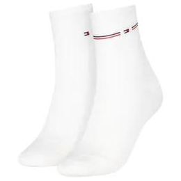 Kurzsocken Tommy Hilfiger "TH WOMEN SHORT SOCK 2P MESH", Damen, Gr. 39-42, wei&szlig;, Obermaterial: 72% Viskose, 27% Polyamid, 1% Elasthan, Socken