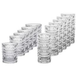 Gl&auml;ser-Set Nachtmann "Longdrink & Becher Set Ethno 12er Set transparent", bunt (transparent), 12 tlg., Glas, Trinkgef&auml;&szlig;e