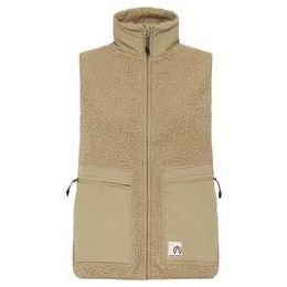 Funktionsweste North Bend "Funktionsweste NBGalan W Teddy Vest", Damen, Gr. 40, beige (cornstalk), Obermaterial: 100% Polyester Pol. recyc.., Westen Funktionsweste