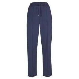 Stoffhose Alba Moda "Hose Hose", Damen, Gr. 34, N + K Gr, blau (marine), Obermaterial: 56% Baumwolle CO (CMIA). 38% Polyamid PA. 6% Elasthan EL., Modern, normal, Hosen Stoffhose