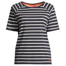 T-Shirt SALZHAUT "Shirt INEKE", Damen, Gr. S, blau (navy, beige), Obermaterial: 80% Baumwolle CO. 20% Polyester PES., Shirts T-Shirt