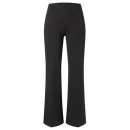 Stoffhose MAC "FLARE", Damen, Gr. 42, L&auml;nge 34, schwarz all diamonds, Jersey, Obermaterial: 65% Viskose, 30% Polyamid, 5% Elasthan, bedruckt, weit kn&ouml;chellang, Hosen Stoffhose, Sommerhose mit Glitzersteinen