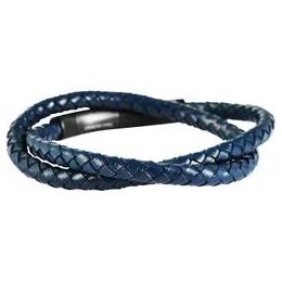 Adelia&acute;s Wickelarmband ADELIA ́S "Herren Armband &ndash; Wickelarmband aus Leder 43 cm", blau, Armb&auml;nder, Herren, 43cm, Leder, Wickelarmband, Geschenkidee: zeitlos und vielseitig
