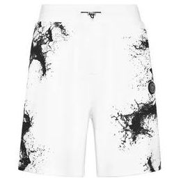 Shorts Plein Sport "Splash", Herren, Gr. 3XL, US-Gr&ouml;&szlig;en, wei&szlig; (01, wei&szlig;), Obermaterial: 13% Polyester, 87% Baumwolle, Hosen Shorts