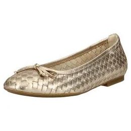 Ballerina Gabor "Gabor Ballerinas Glattleder", Damen, Gr. 38, champagner, Glattleder, Schuhe Ballerina