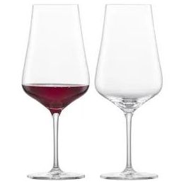 Schott Zwiesel Rotweinglas ZWIESEL GLAS "Bordeaux Rotweingl&auml;ser Bouquet 660 ml 2er Set transparent", bunt (transparent), 2 tlg., Glas, Trinkgef&auml;&szlig;e, Rotweinglas
