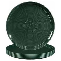 Speiseteller Seltmann Weiden "Speiseteller Terra &oslash; 27,5 cm 6er Set", gr&uuml;n (moosgr&uuml;n), L:27,8cm, Speiseteller, Speiseteller