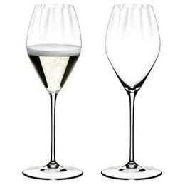 Champagnerglas "Champagnergl&auml;ser Performance 375 ml 2er Set transparent", bunt (transparent), B:8cm H:24,5cm &Oslash;:8cm, Glas, Riedel THE WINE GLASS COMPANY, Trinkgef&auml;&szlig;e, Sp&uuml;lmaschinengeeignet