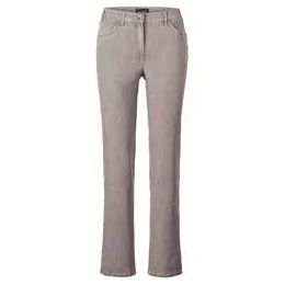 Stretch-Jeans GOLDNER "Denimhose mit Stretchkomfort", Damen, Gr. 50, N-Gr, beige (helltaupe), Obermaterial: 83% Baumwolle CO. 16% Polyester PES. 1% Elasthan EL., normal, Jeans, Ohne