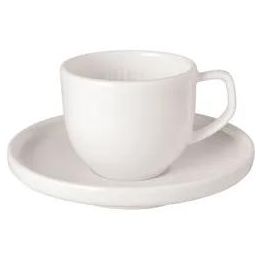 Villeroy & Boch Tasse VILLEROY & BOCH "Espressotasse mit Untertasse Afina 50 ml wei&szlig;", wei&szlig;, Porzellan, Trinkgef&auml;&szlig;e, Tasse