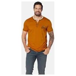 T-Shirt Jan Vanderstorm "T-Shirt HAFTOR", Herren, Gr. 6XL, orange, Obermaterial: 100% Baumwolle CO., comfort fit normal, Serafino, Shirts T-Shirt