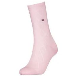 Socken Tommy Hilfiger "TH WOMEN SOCK PREMIUM ARGYLE", Damen, Gr. 39-42, light pink, Baumwollmischung, Socken Socken