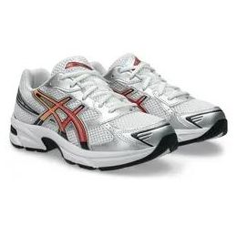 Sneaker asics SPORTSTYLE "GEL-1130 GS", M&auml;dchen, Gr. 40, wei&szlig;, rot snapper, Textil, Schuhe Sneaker