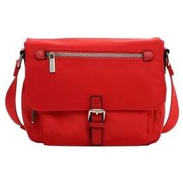 Umh&auml;ngetasche Tamaris "Umh&auml;ngetasche TAS Khiria", Damen, Gr. B/H/T: 24cm x 17cm x 11cm 0, rot (rot 600), Polyester, Taschen Umh&auml;ngetasche