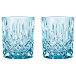 Whiskyglas Nachtmann "Whiskybecher Noblesse Fresh 295 ml 2er Set", blau (aqua), 2 tlg., Glas, Trinkgef&auml;&szlig;e, Whiskyglas