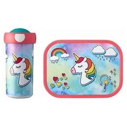Lunchbox Mepal "Brotdose + Verschlussbecher Campus 300 ml + 700 ml 2er Set", bunt (unicorn), Lebensmittelaufbewahrungsbeh&auml;lter, Lunchbox
