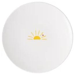 Villeroy & Boch Fr&uuml;hst&uuml;cksteller VILLEROY & BOCH "Fr&uuml;hst&uuml;cksteller Hello Sunshine With Love &oslash; 21,2 cm wei&szlig;-gelb", bunt (wei&szlig;, gelb), Speiseteller