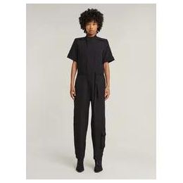G-Star Raw Jumpsuit G-STAR "Shortsleeve Workwear Jumpsuit", Damen, Gr. M, Normalgr&ouml;&szlig;en, dk schwarz, Obermaterial: 87% Polyester, 13% Elasthan, Overalls Jumpsuit