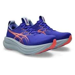 Laufschuh asics "GEL-NIMBUS 28", Damen, Gr. 40, cobalt burst, sun coral, Synthetik, Schuhe Laufschuh, f&uuml;r Erwachsene, mit leicht profiliertem Laufsohlenprofil