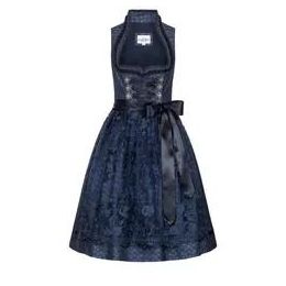 N&uuml;bler Dirndl N&Uuml;BLER "Dirndl midi Coro", Damen, Gr. 36, EURO, blau, Obermaterial: 50% Polyester PES. 50% Viskose CV., Kleider