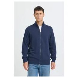 Sweatjacke Blend "BHBrise", Herren, Gr. XL, marineblaus, Sweatware, 60% Baumwolle, 40% Polyester, unifarben, normal normal, hoch geschlossener Ausschnitt, elastischer Bund, Sweatjacken Sweatjacke, Basic Sweatjacke