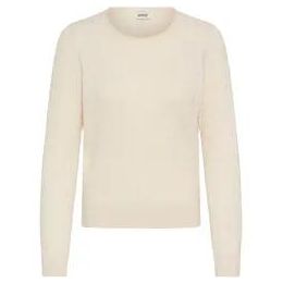 Rollkragenpullover oxmo "Rollkragenpullover OXISISSE", Damen, Gr. XS, wei&szlig; (birch), Obermaterial: 70% Viskose CV. 30% Nylon NY., Pullover Rollkragenpullover