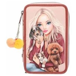 Buntstift Depesche "3-Fach Federtasche FUR-EVER FRIENDS TOPModel 7,5 x 13 x 20 cm rosa", Kinder, rosa, Kunststoff, Stifte