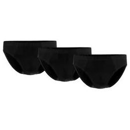 Slip Seidensticker "Slip 3er Pack", Herren, Gr. L, schwarz, Obermaterial: 95% Baumwolle CO. 5% Elasthan EL., Unterhosen Slip