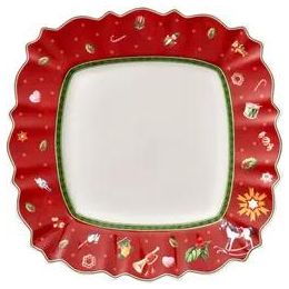 Villeroy & Boch Speiseteller VILLEROY & BOCH "Speiseteller Toy's Delight 28 x 28 cm rot", rot, L:28cm, Speiseteller, Speiseteller