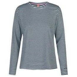 T-Shirt SALZHAUT "Longsleeve VOSS", Damen, Gr. L, blau (navy, breeze), Obermaterial: 95% Baumwolle CO. 5% Polyester PES., Shirts T-Shirt