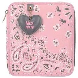 Buntstift Depesche "2-Fach Federtasche Bandana Miss Melody 20 x 18,7 x 5,5 cm rosa", Kinder, rosa, Kunststoff, Stifte