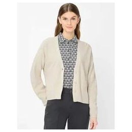 Cardigan Brax "Style ANIQUE", Damen, Gr. 40, ecru, Strick, 100% Baumwolle, V-Ausschnitt, Strickjacken