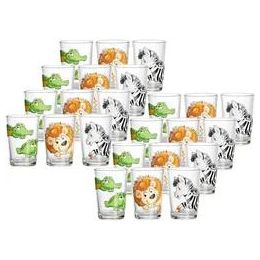 Ritzenhoff & Breker Kinderbecher RITZENHOFF & BREKER "Kindergl&auml;ser Happy Zoo 205 ml 24er Set bunt", bunt, 24 tlg., Glas, Trinkgef&auml;&szlig;e, Kinderbecher