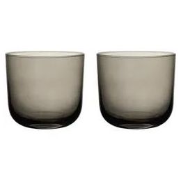 Villeroy & Boch Glas "Wassergl&auml;ser Like Glass 280 ml 2er Set", grau (smoke), 2 tlg., Glas, LIKE. BY VILLEROY & BOCH, Trinkgef&auml;&szlig;e, GlaeserSet Trinkglas