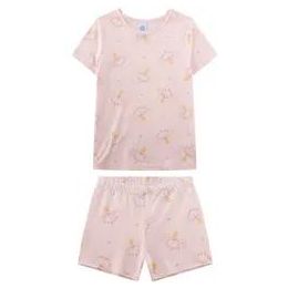 Schlafanzug Sanetta "Pyjama Schlafanzug Fee kurz Kids", M&auml;dchen, Gr. 104, pink (rosa), Obermaterial: 50% Baumwolle CO. 50% Modal CMD., Homewear-Sets Schlafanzug