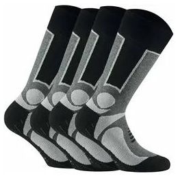 Kurzsocken Rohner Socks "Socken trekking 2-er pack 4er Pack", Herren, Gr. 39-42, grau, Obermaterial: 38% Baumwolle CO. 25% Wolle mw. 25% Polyacryl PAN. 10% Polyamid PA. 2% Elasthan EL., Socken