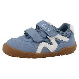 Barfu&szlig;schuh Lurchi "Jamin, Barefoot", Kinder, Gr. 29, hellblau, wei&szlig;, Lederimitat, Textil, Veloursleder, Schuhe Barfu&szlig;schuh, Klettschuh, Freizeitschuh, Gr&ouml;&szlig;enschablone zum Download