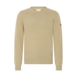 Strickfleece-Pullover Blend "Strickpullover BHFintano", Herren, Gr. 3XL, beige (crockery), Obermaterial: 70% Baumwolle CO recyc.. 30% Polyester Pol. recyc.., Pullover