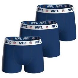 Boxershorts NFL "Boxershort NFL SHIELD 3pk Boxers 3er Pack", Herren, Gr. XL, blau (dunkelblau), Obermaterial: 95% Baumwolle CO. 5% Elasthan EL., Unterhosen