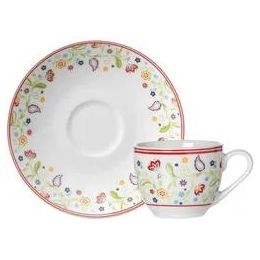Ritzenhoff & Breker Tasse RITZENHOFF & BREKER "Espressotasse mit Untertasse Shanti 80 ml bunt", bunt, 2 tlg., Porzellan, Trinkgef&auml;&szlig;e, Tasse