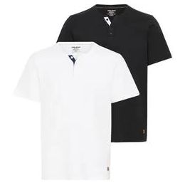 T-Shirt Blend "T-Shirt BHHoley", Herren, Gr. L, schwarz (schwarz, wei&szlig;), Obermaterial: 50% Baumwolle CO. 50% Polyester PES., Shirts T-Shirt