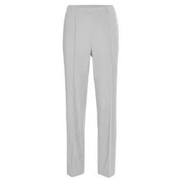 Schlupfhose GOLDNER "Rippenhose mit Biesen", Damen, Gr. 54, N-Gr, silber (silbergrau), Obermaterial: 100% Polyester COOLMAX(R) PES(Coolmax)., normal, Hosen Schlupfhose, Ohne