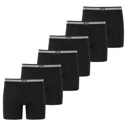 Boxershorts Jockey "Boxershort Cotton Stretch Boxer Trunk 6P 6er Pack", Herren, Gr. M, schwarz, Obermaterial: 95% Baumwolle CO. 5% Elasthan EL., Unterhosen