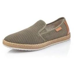 Espadrille Rieker, Herren, Gr. 45, gr&uuml;n (khaki), Textil, Schuhe Espadrille, mit luftdurchl&auml;ssiger Perforation