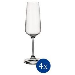 Villeroy & Boch Champagnerglas VILLEROY & BOCH "Champagnergl&auml;ser Ovid 250 ml 4er Set transparent", bunt (transparent), Glas, Trinkgef&auml;&szlig;e