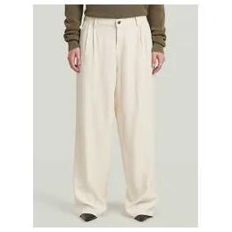 G-Star Raw Chinohose G-STAR "Pleated Chino", Damen, Gr. 28, L&auml;nge 34, wei&szlig;bait gd, Obermaterial: 90% Viskose, 10% Polyester, Hosen Chinohose