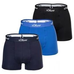 Boxershorts s.Oliver "Boxershort 3er Pack", Herren, Gr. XXL, blau, Obermaterial: 92% Baumwolle CO. 8% Elasthan EL., Unterhosen