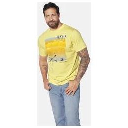 T-Shirt Jan Vanderstorm "T-Shirt HEYFAR", Herren, Gr. 6XL, gelb (hellgelb), Obermaterial: 100% Baumwolle CO., Shirts T-Shirt