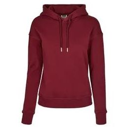 Kapuzenpullover Urban Classics "Urban Classics Damen Ladies Organic Hoody", Damen, Gr. 3XL, burgundy, 100% Baumwolle, unifarben, normal, ohne Ausschnitt, Pullover Kapuzenpullover
